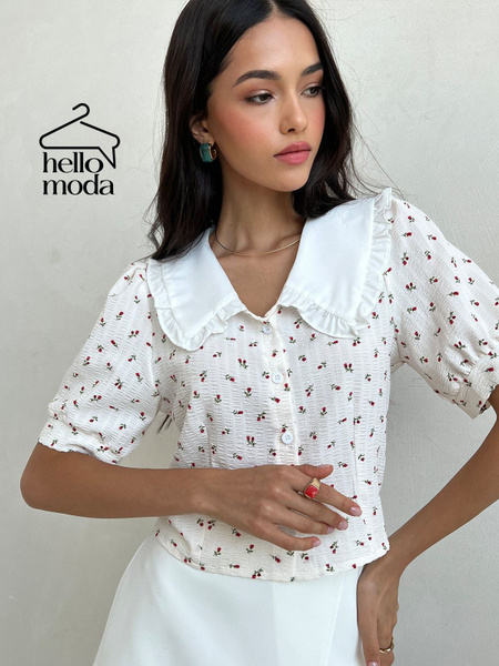 Блузка HELLO MODA! - купить с доставкой по выгодным ценам в интернет-магазине OZON (1653766709)