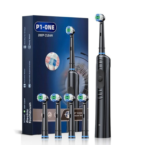 Электрическая зубная щетка P1-ONE toothbrush TYPE-C +4 head, черный ...