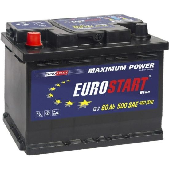 Аккумулятор автомобильный EUROSTART 60Ah 500A 242x175x190 купить по выгодной цене в интернет ...