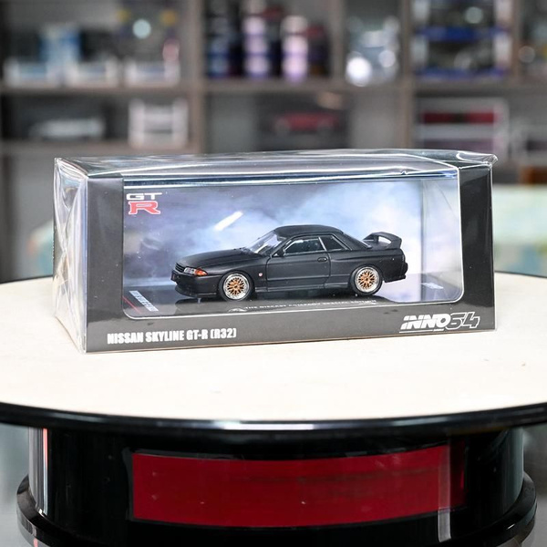 Машинка INNO1/64Nissan SKYLINE GTR R32 matte black alloy car model Die ...