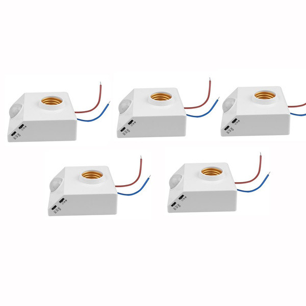 kebidumei Патрон для лампы 5 шт Цоколь E27 Светодиодный светильник цоколь с датчиком движения и ...