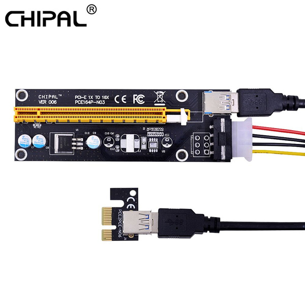 Характеристики 006S PCI-E Riser Card Extender Адаптер PCI Express SATA ...