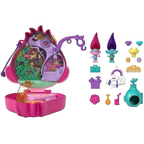 Игровой набор Polly Pocket и DreamWorks Trolls Box с куклами Poppy и ...