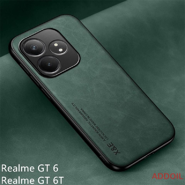 Кожа чехол для Realme GT 6 / Realme GT 6T Магнитное притяжение внутри ...