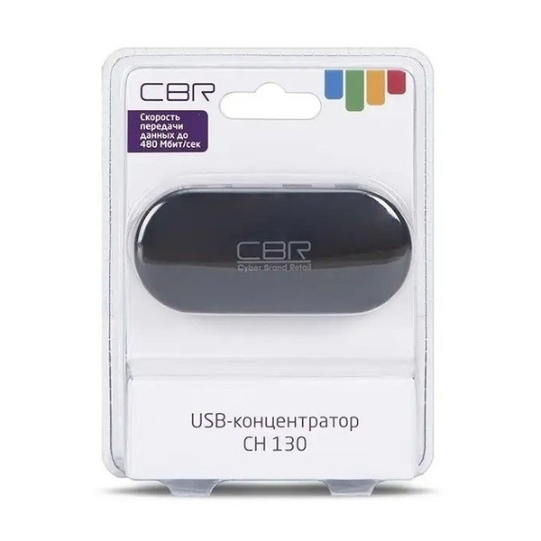 USB-концентратор CBR CH 130, 4 USB-порта, черный - купить с доставкой ...