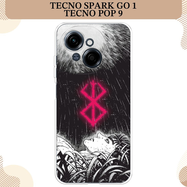 Силиконовый чехол на Tecno Spark Go 1 Tecno Pop 9 Техно Спарк Го 1 Техно ПОП 9 аниме Берсерк