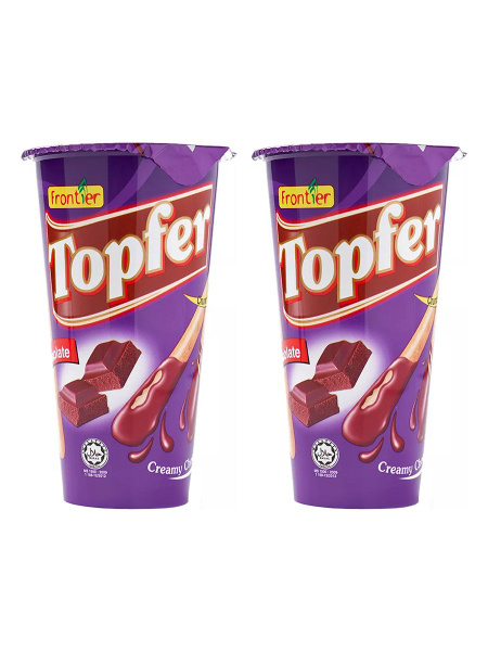 Бисквитные палочки Frontier TOPFER с шоколадным кремом, 2 уп по 40 гр ...