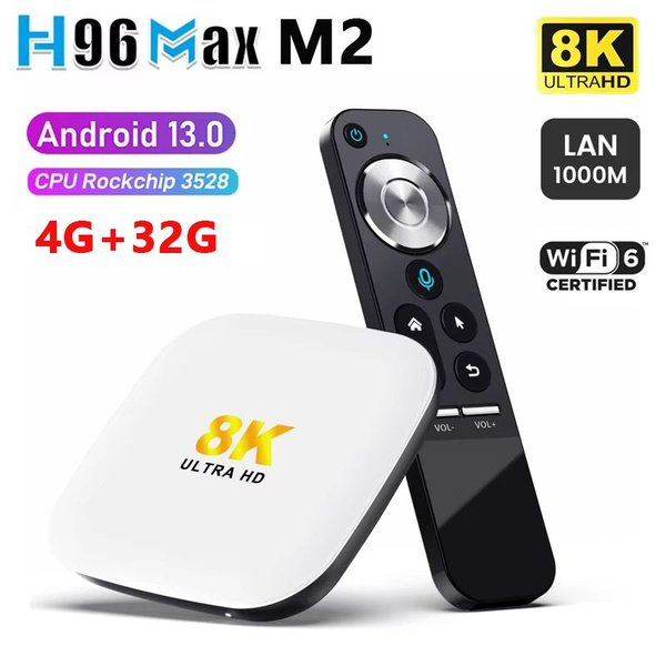 H96 MAX M2, сетевая приставка для телевизора, сетевой проигрыватель 4k ...