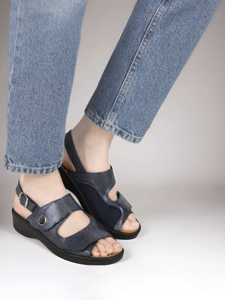 Сандалии Женский Ortmann, размер 37 Кожа Открытый нос H Лето Германия Липучки Пряжки, Кнопки ...