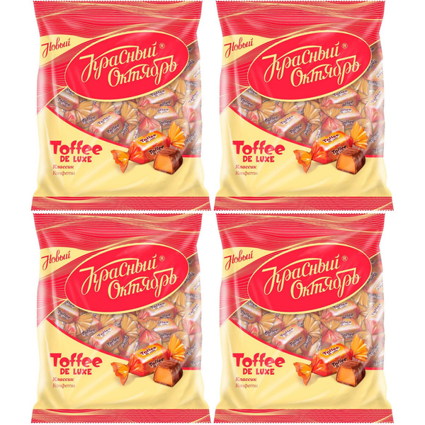 Конфеты шоколадные Красный Октябрь Toffee De Luxe Классик 250 г, набор ...