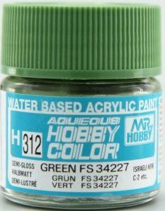 H312 краска водоразбавляемая художественная т.м. MR.HOBBY 10мл GREEN ...
