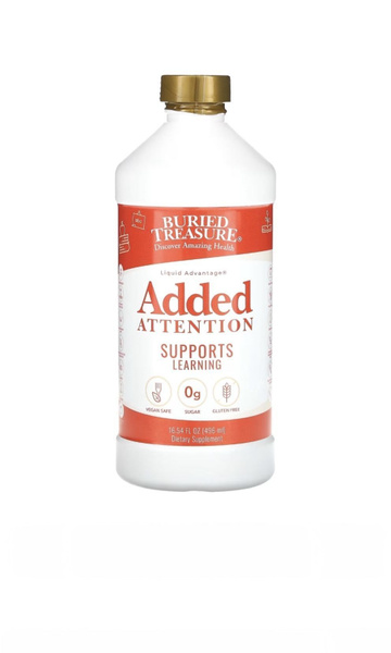 Жидкий Мультивитаминный Комплекс для Детей и Взрослых BURIED TREASURE Added Attention Supports ...