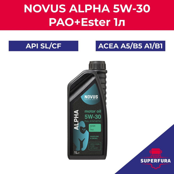 Масло моторное NOVUS ALPHA 5W-30 Синтетическое 1 л ALP202101 купить c ...