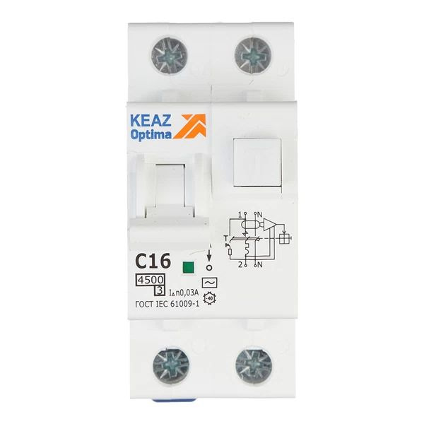 Автомат дифференциальный КЭАЗ OptiDin D63 16А 30 мА 1P+N тип AC 4,5 кА (328098) купить на OZON ...