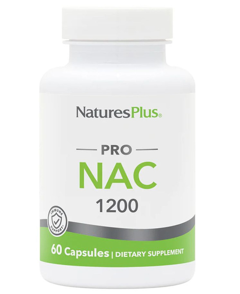NAC 1200 mg Pro N-Acetyl-L-Cysteine (N-Ацетил-L-Цистеин 1200 мг) 60 капсул (NaturesPlus) купить ...