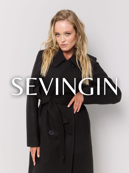 Пальто SEVINGIN, Демисезон, размер 50, цвет черный, черный сахара, Драп ...