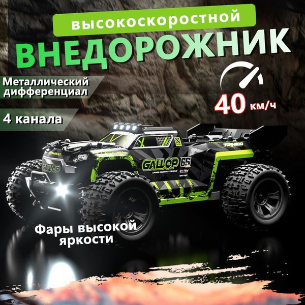 Машинки на радиоуправлении. Мощный большой джип полный привод 40 км/ч ...