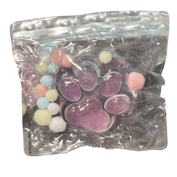 TPR Cat Paws Squeeze Ice Glitter Ультра Мягкие Сенсорные Игрушки Для ...