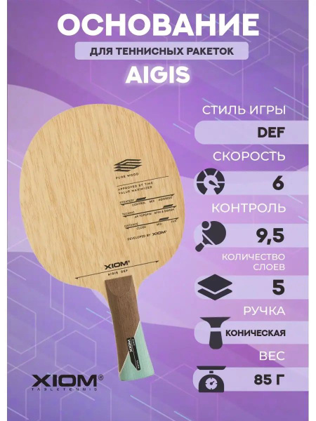 Основание для ракетки настольного тенниса Xiom Aigis, тип ручки FL купить на OZON по низкой цене ...