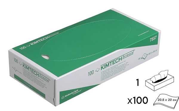Салфетки Kimtech Science Delicate 7557 / 100 листов ( 20,5 х 20 см ) / 1 шт. купить на OZON по ...