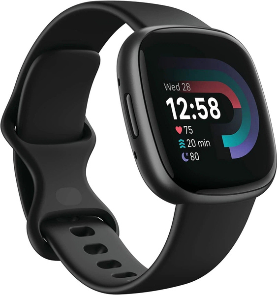 Умные часы FitBit Versa 4 Black / Graphite Aluminum FB523BKBK купить на ...