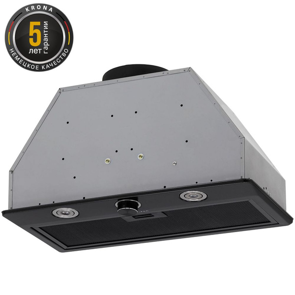 Вытяжка кухонная 60 см полновстраиваемая KRONA SVEN 600 black one knob ...