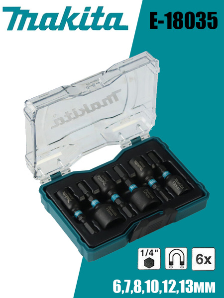 Makita E-18035 Магнитная шестигранная Торцевая головка 6-13мм 6шт ...
