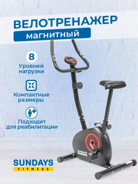 Велотренажер Sundays Fitness GB-1039N черный купить на OZON по низкой ...