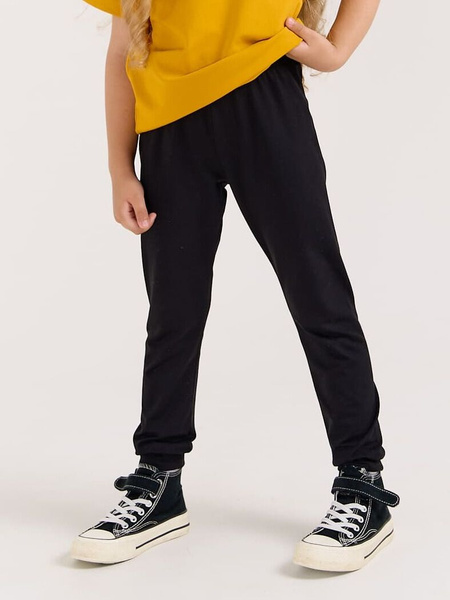 Брюки Девочки, Мальчики BUNGLY облегающие глубокий черный, черный Кулирная гладь Повседневный ...
