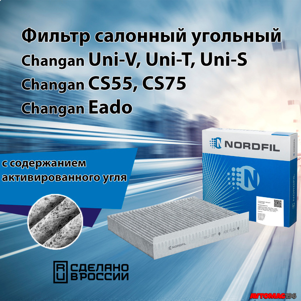 Фильтр салонный угольный Changan Uni-T Uni-T Uni-S, Changan CS55 CS75 Фильтр салонный Чанган Юни ...