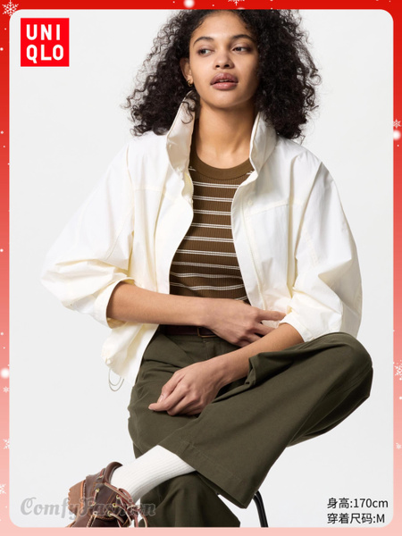 Куртка Женский Uniqlo молочный, размер 48 Япония, Китай купить c доставкой на OZON по низкой ...