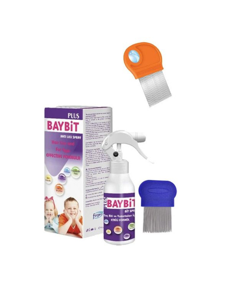 Baybit Plus Спрей от вшей 75 мл - Увеличительный стальной гребень в ...
