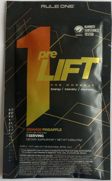 Rule One Pre LIFT PRE-WORKOUT, Предтренировочный комплекс, САШЕ 1 ...