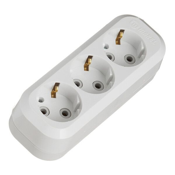 Колодка электрическая 3 розетки Makel 16 А 250 В 2,2 кВт белая (MGP131) купить на OZON по низкой ...