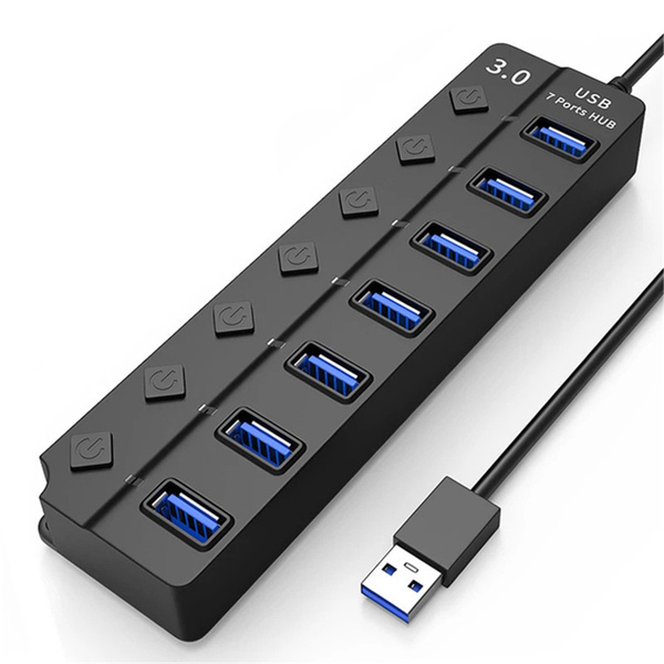 Usb Hub 3 0 7 портовый разветвитель Usb концентратора с индивидуальными выключателями и