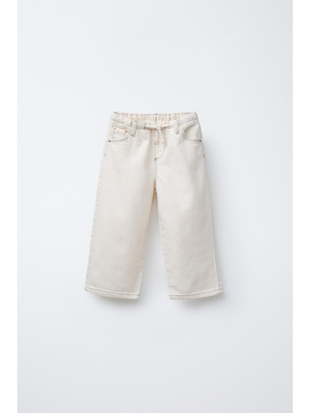 Брюки Девочки Zara кремовый Повседневный, размер 116 На любой сезон Не указана купить c ...