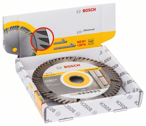 10 Алмазных отрезных кругов Bosch Stf Universal 150-22.2 (2608615062 ...