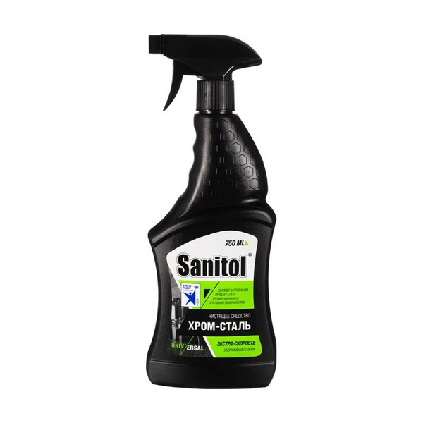 Чистящее средство "Хром-сталь", Sanitol, 750 мл купить на OZON по ...