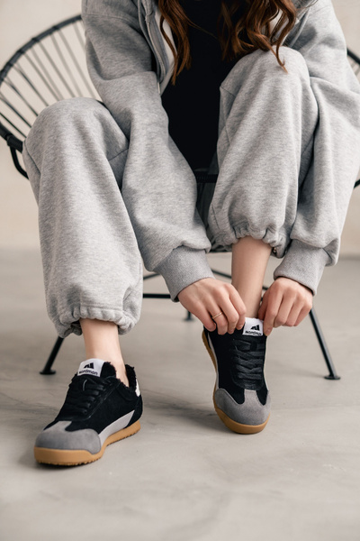 Кроссовки Женский Nordman Замша натуральная, Мех искусственный, размер 39 5 Демисезон Шнурки ...