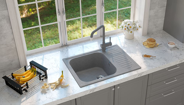 Кухонная мойка из искусственного камня Ulgran U-202-342 купить на OZON по низкой цене (1956224732)