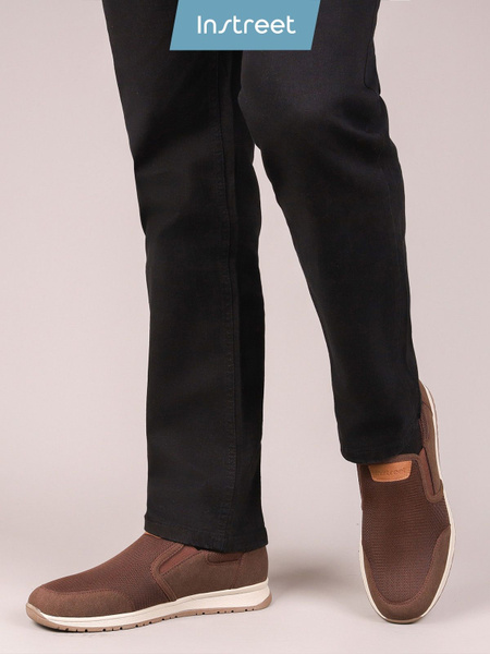 Слипоны Мужской Instreet Текстиль, Нубук искусственный, размер 45 7 На любой сезон Без каблука ...