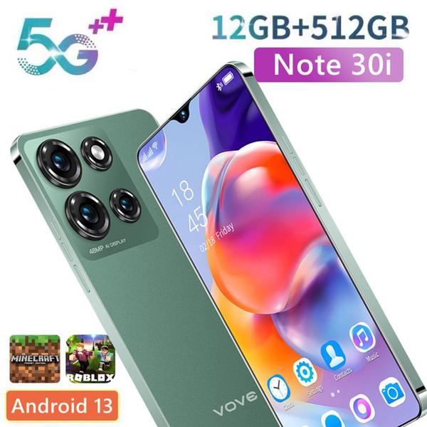 Характеристики vove Смартфон vove Смартфон 2025 Новый смартфон Note 30i, 512 Гб, 6,74 дюйма ...