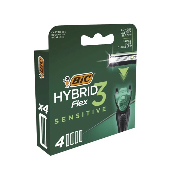 Cменные кассеты для бритья BIC Flex 3 Hybrid Sensitive, 4 шт купить на OZON по низкой цене ...