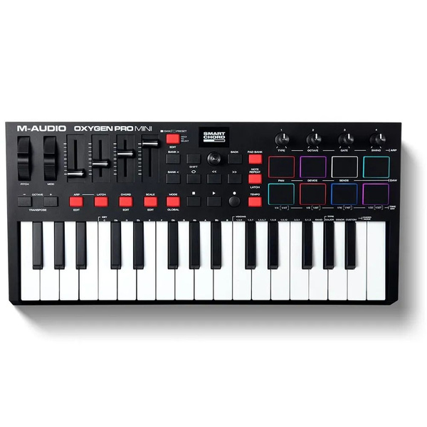M-Audio Oxygen Pro Mini MIDI-контроллер,32 полувзвешенные клавиши ...