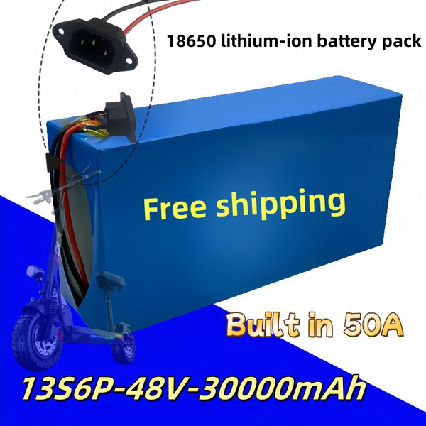 Сертифицированный CE литиевый аккумулятор 13S6P, 48V 30000 мАч 2000Вт, для электрических ...