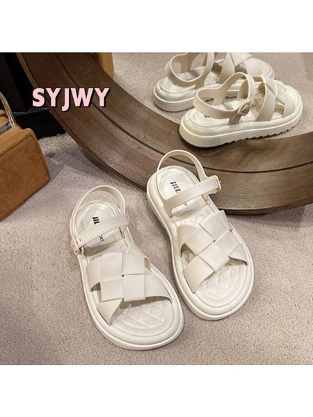Босоножки Женский SYJWY Платформа Синтетическая кожа, размер 36, 37 Лето Китай Без застёжки ...