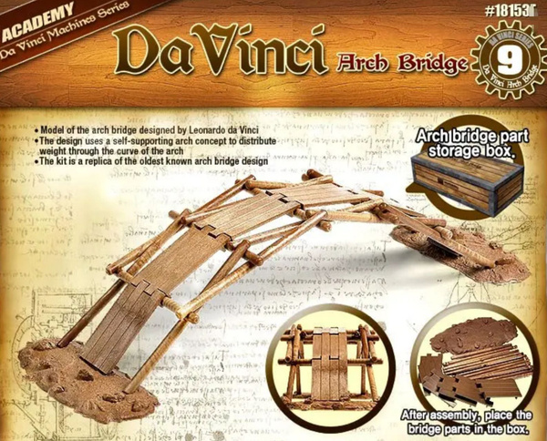 Academy 18153 Серия Da Vinci Science Арковый мост без клея сборная ...