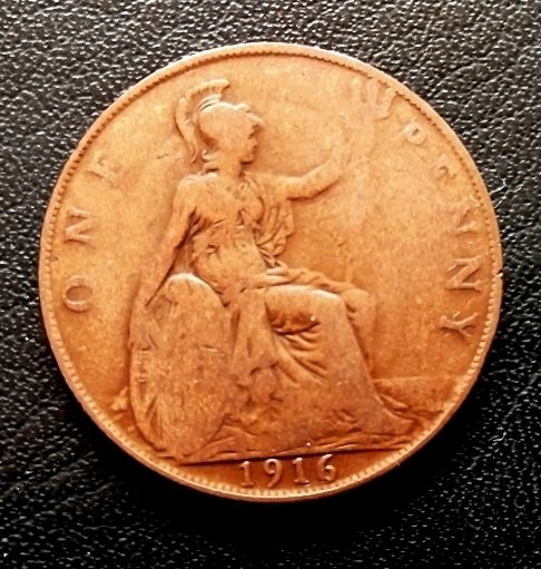 Монета Великобритании. 1916 г. 1 пенни "Георг V" бронза. См. описание купить на OZON по низкой ...