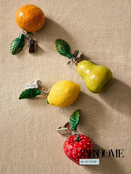 Набор декоративных прищепок для скатерти ZARA HOME PACK OF FRUIT-SHAPED ...