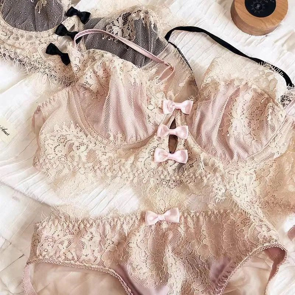 Комплект белья Женский SYJWY розовая гвоздика Пряжка, Эластичная бралетт Полиэфирное волокно ...